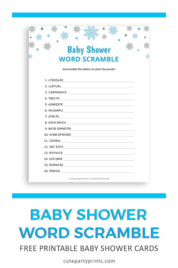 Under The Sea Baby Shower Games Bundle, 6 Baby Shower Games Package ...