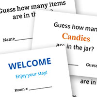 Guessing Game Tickets Generator | Create Guest Entry Cards